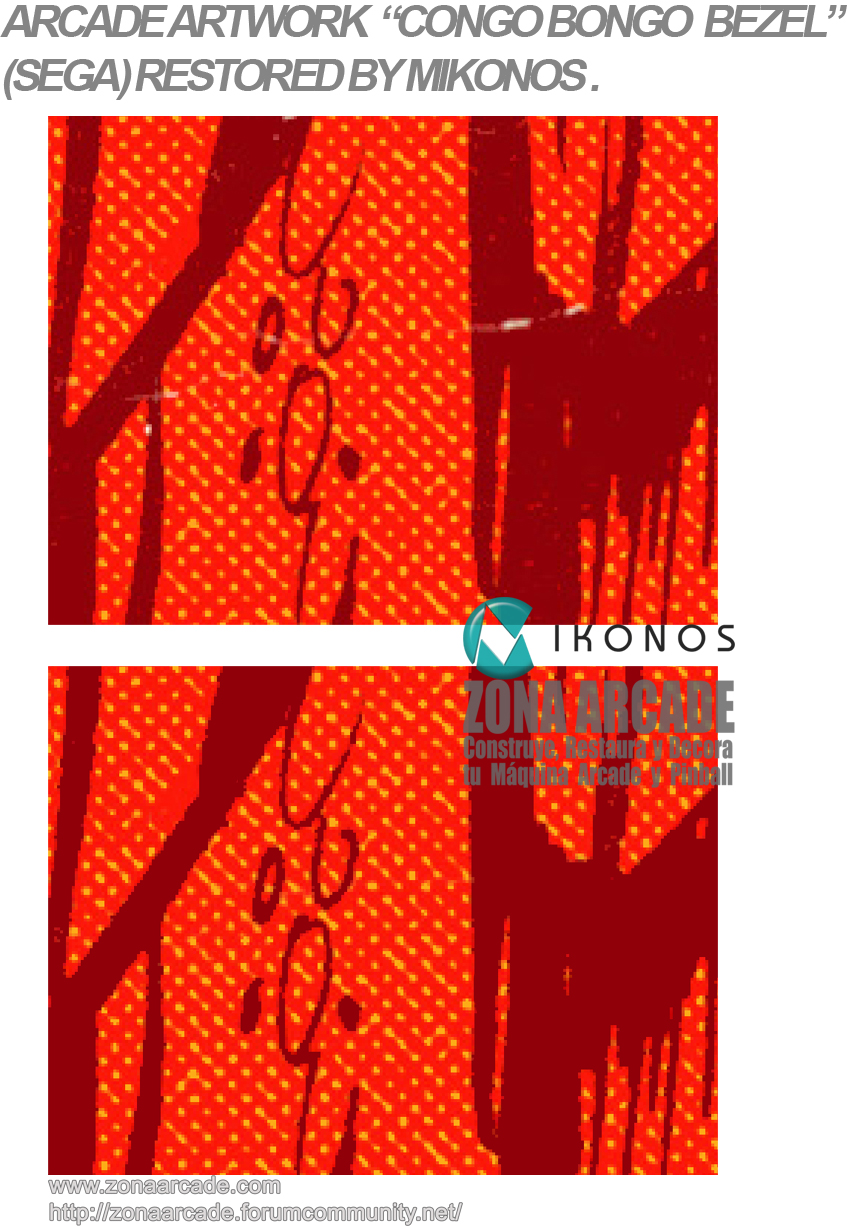 "CONGO BONGO BEZEL" (SEGA) arcade artwork file restored by Mikonos